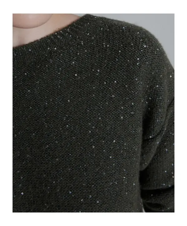Marella Straight-fit Cashmere-blend Sweater With Sequins