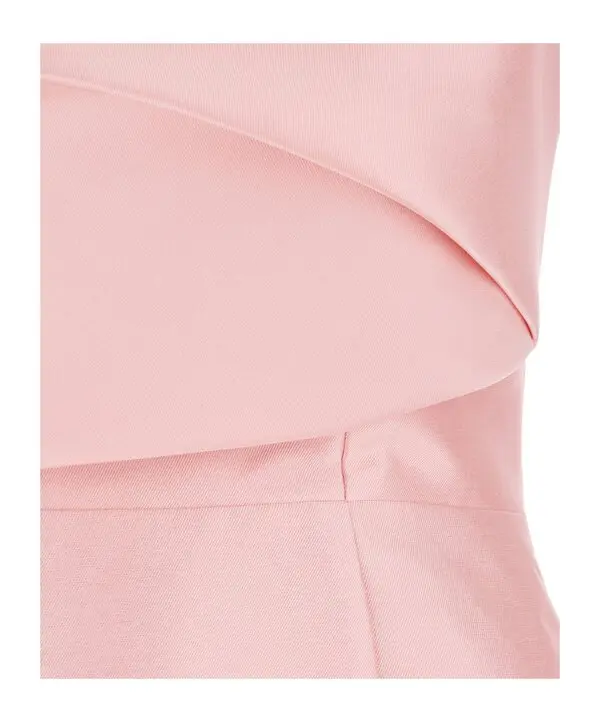 Solace Kiki Off-shoulder Draped Midi Dress - Pink