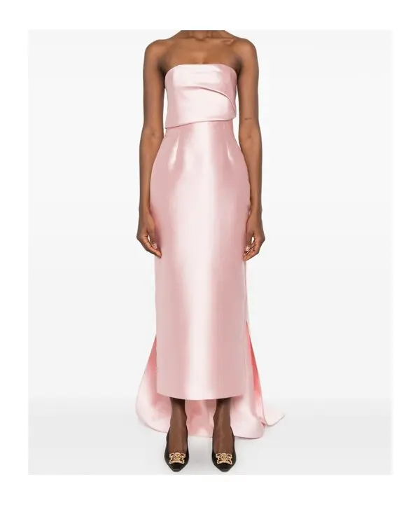 Solace Kiki Off-shoulder Draped Midi Dress - Pink