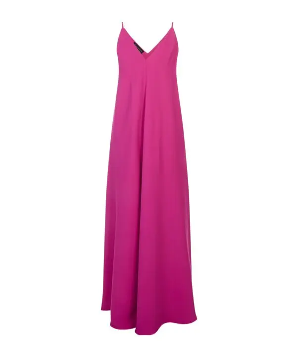 GIANLUCA CAPANNOLO V-neck Spaghetti Strap Maxi Dress - Pink