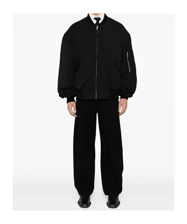 ENTIRE STUDIOS Broad Oversized Bomber Jacket - Black