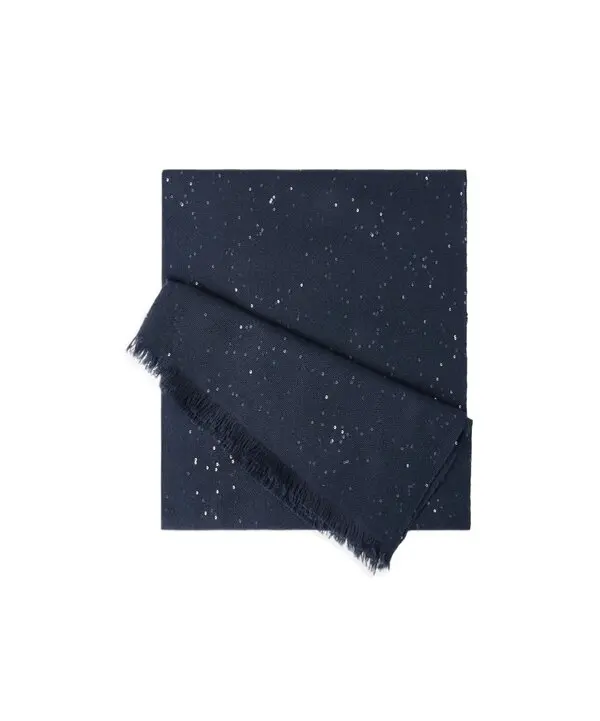 Brunello Cucinelli Fringed Scarf - Blue