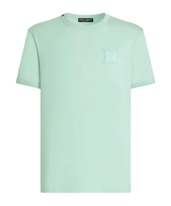 Dolce & Gabbana Dolce Gabbana Logo Patch T-shirt - Green