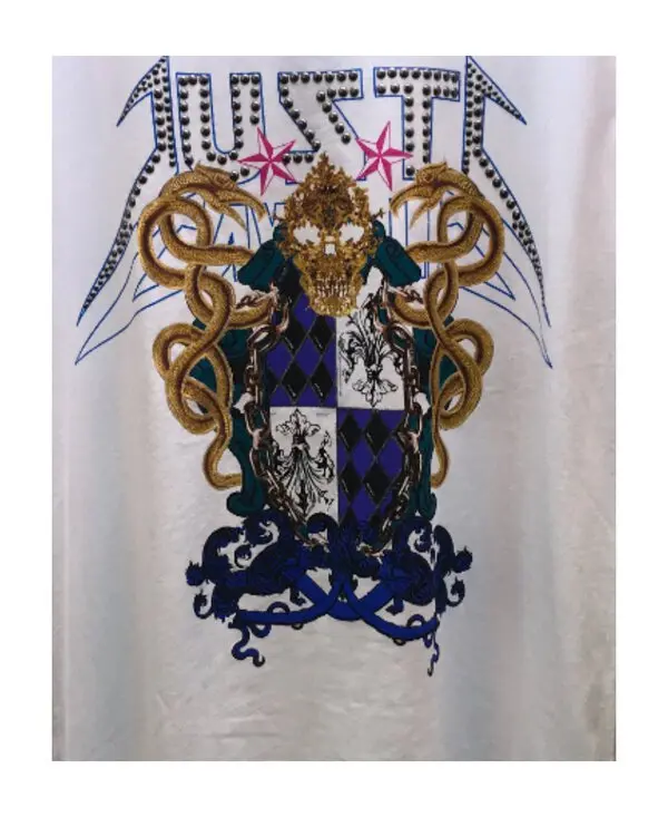 Just Cavalli Printed Round-necked T-shirt - Gray