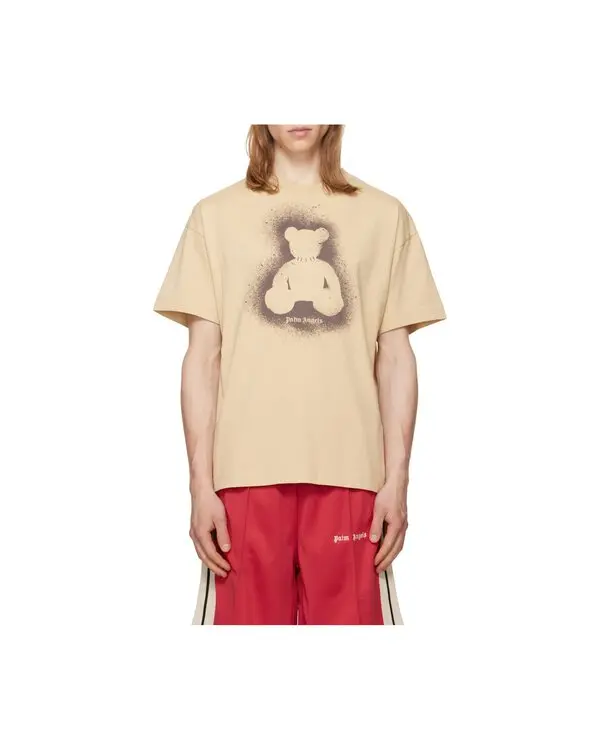 Palm Angels Bear Graphic T-shirt - Nude