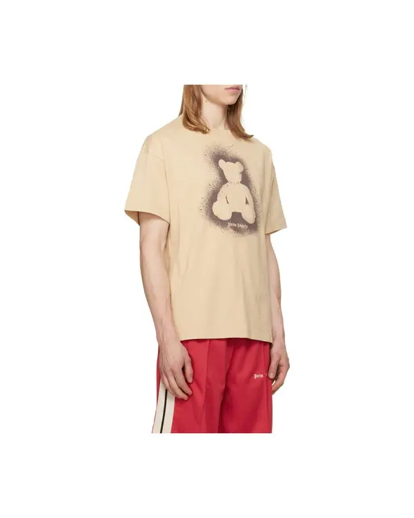 Palm Angels Bear Graphic T-shirt - Nude