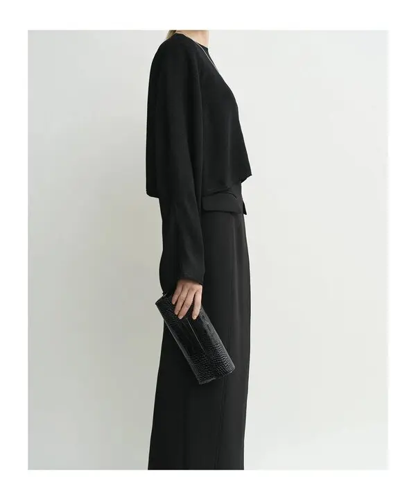 TOTEME Long-sleeved Crewneck Top With Straight Hem