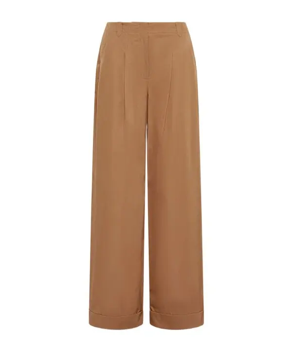 Marella Water-repellent Twill Wide-leg Trousers