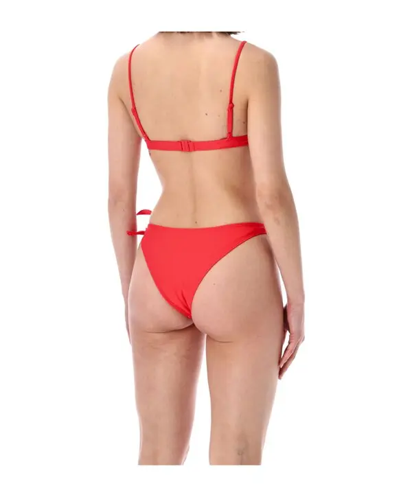 Coperni Floral Detail Bikini Top - Red