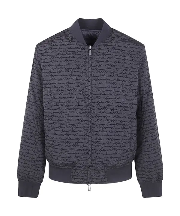 Emporio Armani Script-print Bomber Jacket