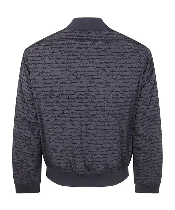 Emporio Armani Script-print Bomber Jacket