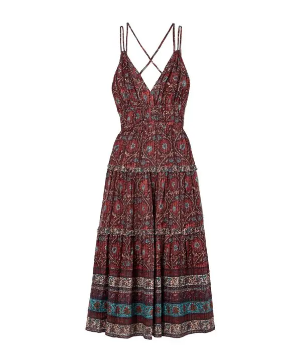 Ulla Johnson Sleeveless Printed Midi Dress