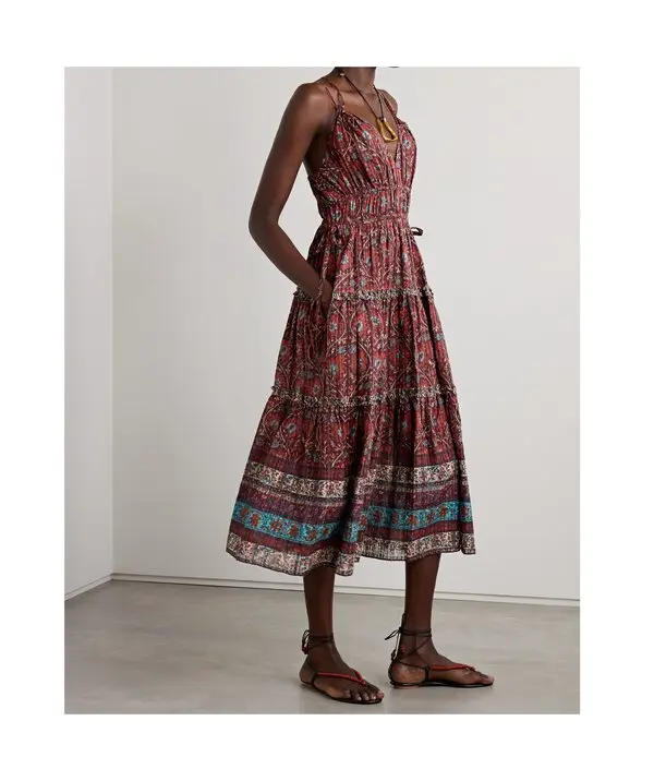Ulla Johnson Sleeveless Printed Midi Dress