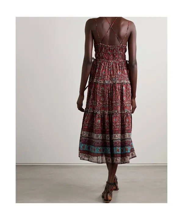 Ulla Johnson Sleeveless Printed Midi Dress