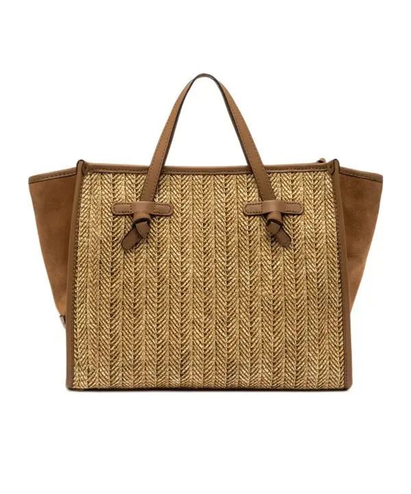 GIANNI CHIARINI Miss Marcella 32 Woven Shoulder Bag - Brown