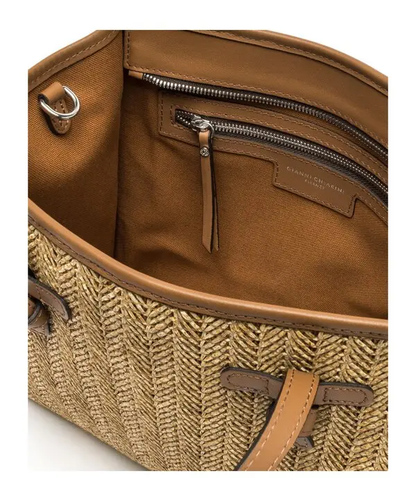 GIANNI CHIARINI Miss Marcella 32 Woven Shoulder Bag - Brown