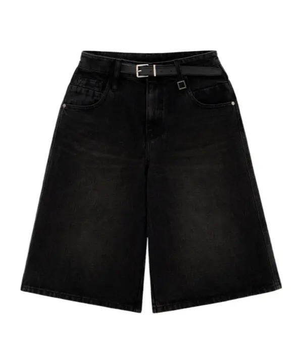WOOYOUNGMI Belted Denim Shorts