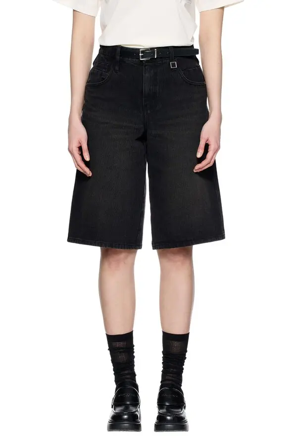 WOOYOUNGMI Belted Denim Shorts