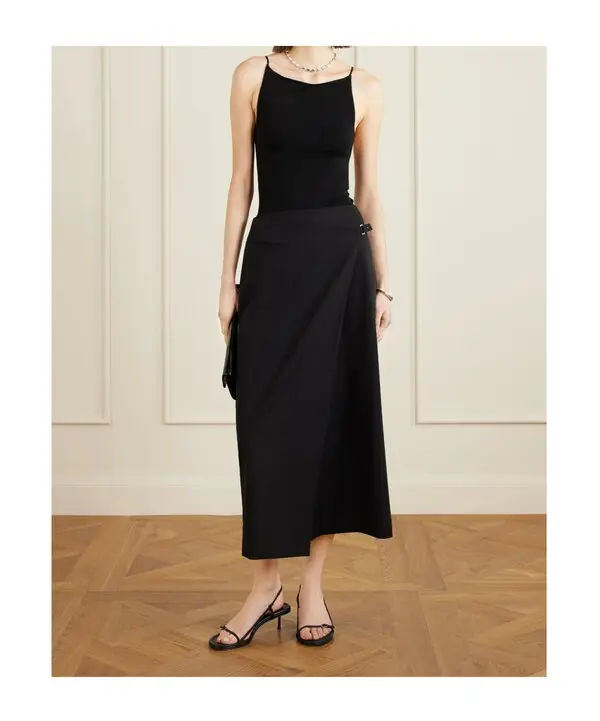 ST. AGNI Straight Skirt With Silver Trim
