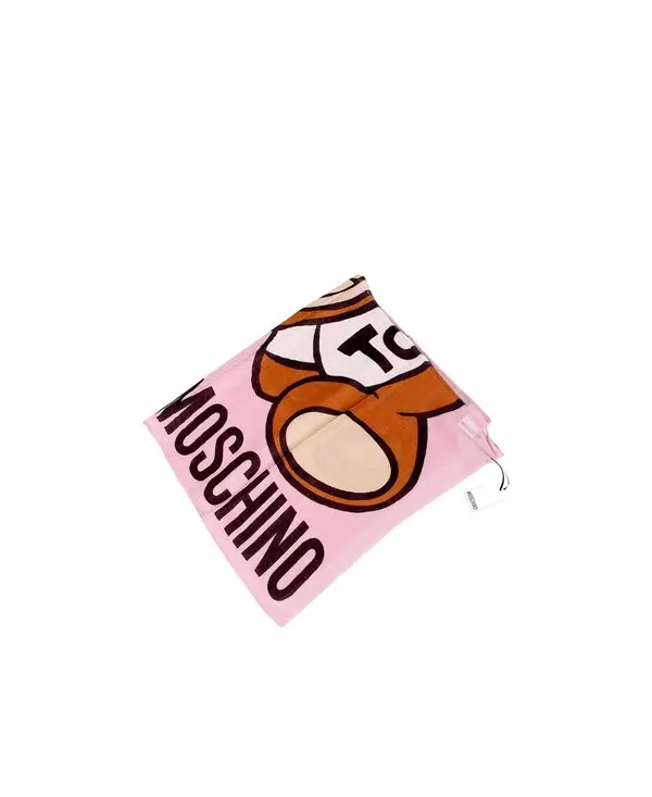 Moschino Teddy Bear Logo Pattern Scarf