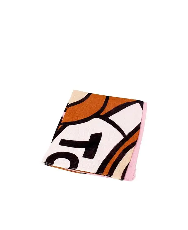 Moschino Teddy Bear Logo Pattern Scarf