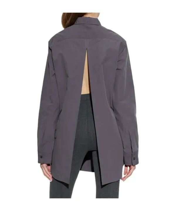 JIL SANDER Long Shirt With Back Slit - Black