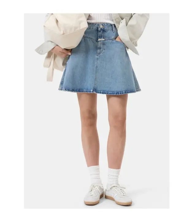 Closed Cotton Short Skirt