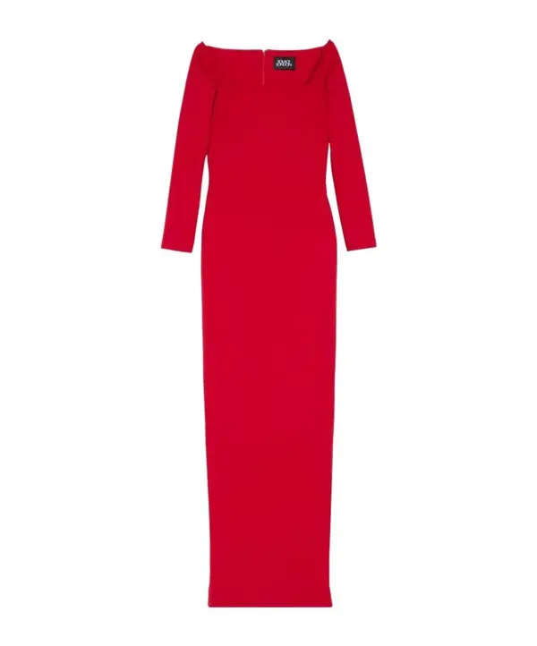 Solace Lolita Square Neck Long-sleeved Gown - Red
