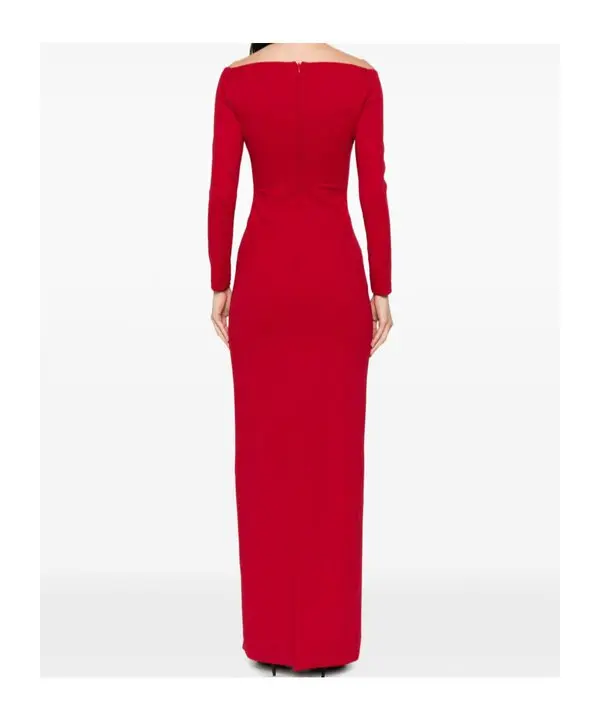 Solace Lolita Square Neck Long-sleeved Gown - Red