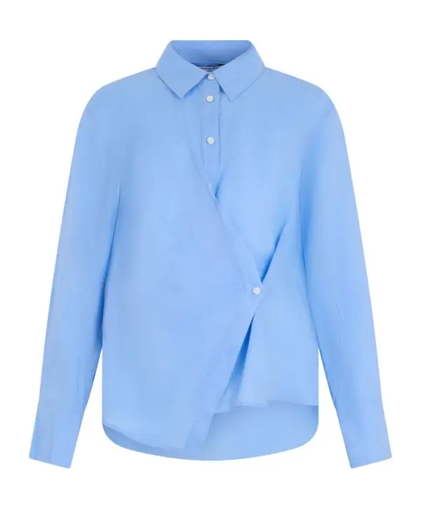 Veronica Beard Asymmetric Crossover Shirt
