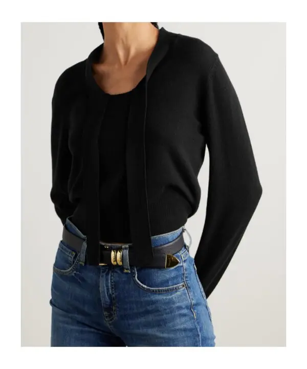 NILI LOTAN Genesis Cashmere Sweater With Pussy-bow Detail