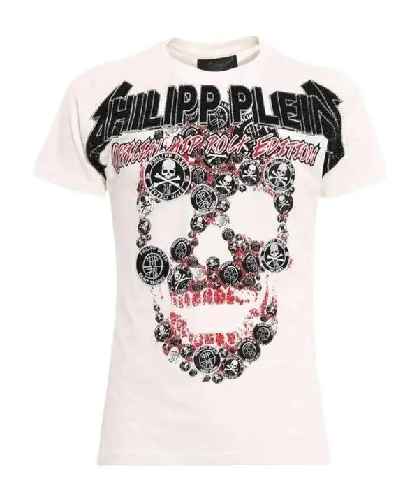 Philipp Plein Round-necked Logo T-shirt - White