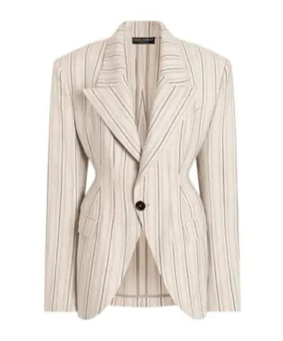 Dolce & Gabbana Single-breasted Pinstriped Jacket