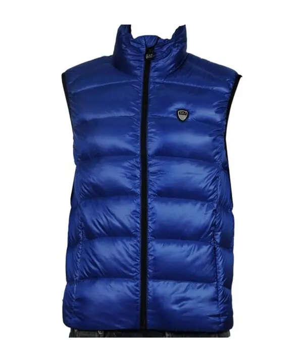 EA7 Sleeveless Down Vest With Logo Detail