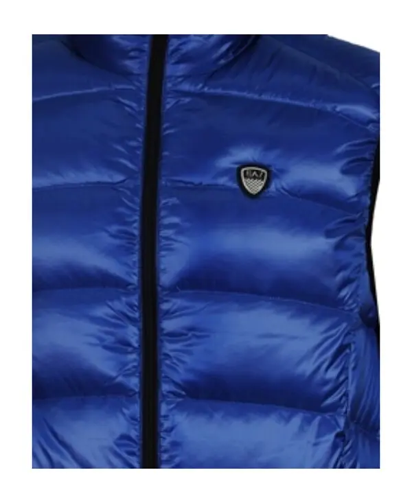 EA7 Sleeveless Down Vest With Logo Detail