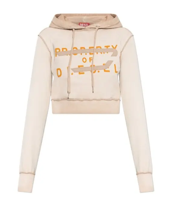 DIESEL® Logo Print Hoodie - Nude