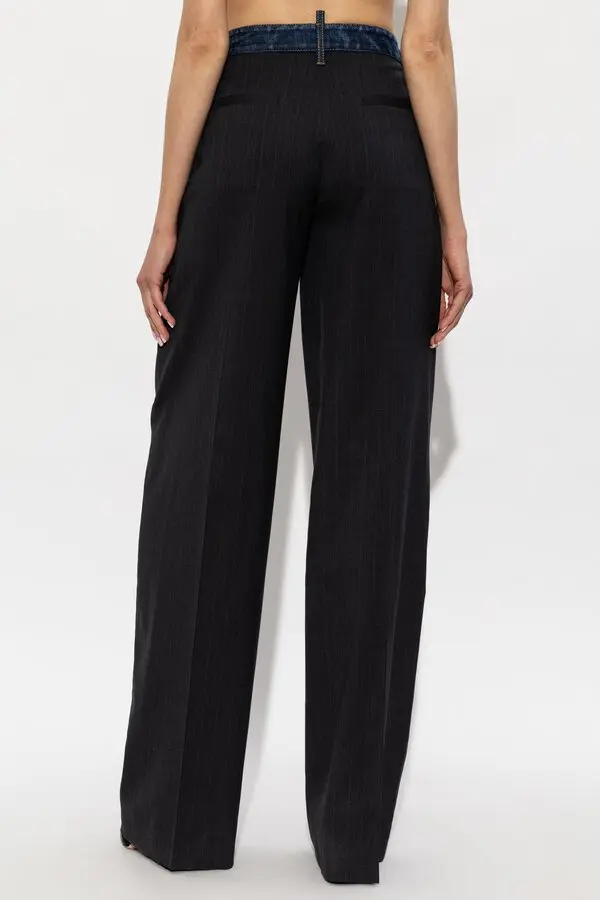 Dsquared2 Tailored Wide-leg Pants With Front Pleats