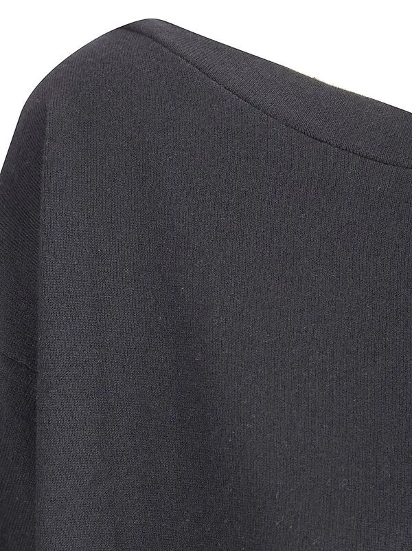Extreme Cashmere Boat-neck Knitted Top - Black