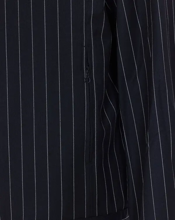 Y3 Long-sleeved Striped Zip-up Blouson Jacket