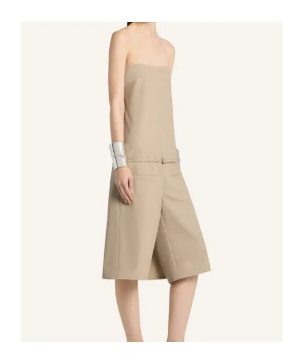 COURREGES Courrèges Belted Bustier Jumpsuit - Nude
