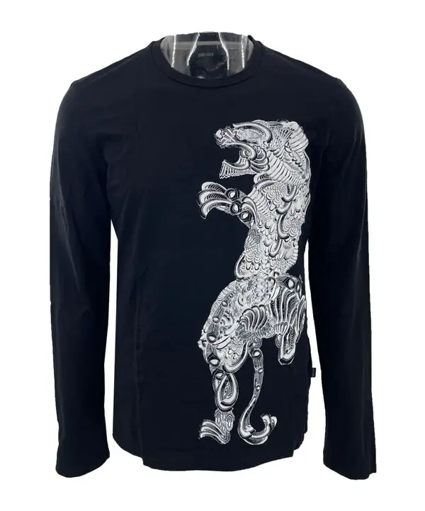 Just Cavalli Pattern Printed Long-sleeved T-shirt