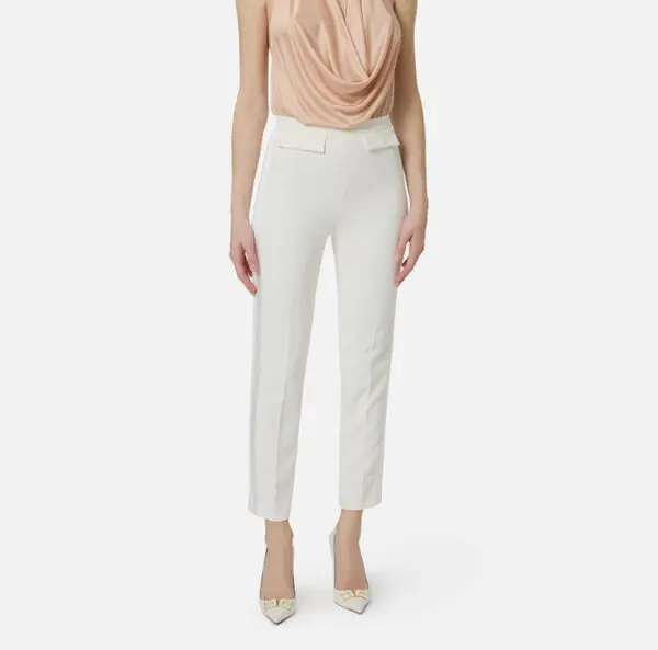 Elisabetta Franchi Satin Insert Trousers