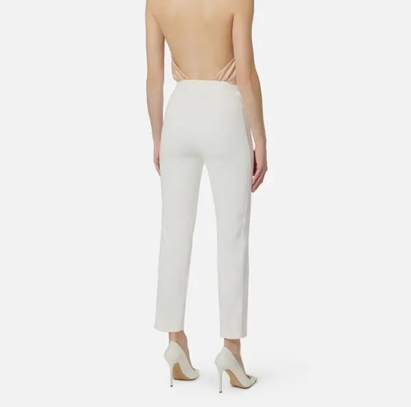 Elisabetta Franchi Satin Insert Trousers