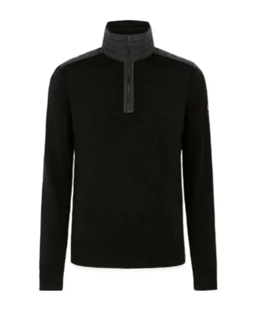 Belstaff Logo-patched Half-zip Jumper