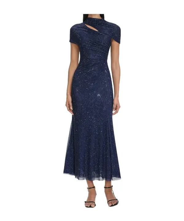 SELF-PORTRAIT Embellished Draped Dress
