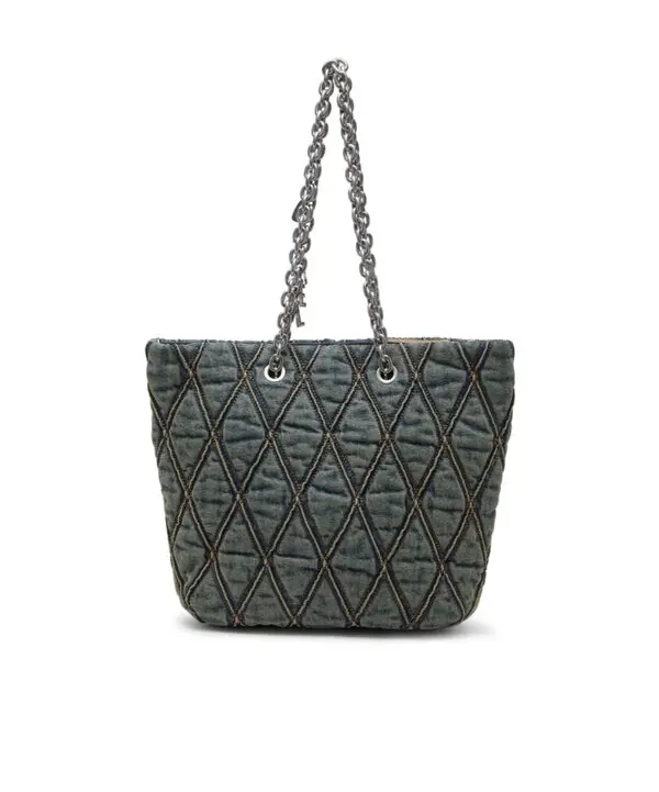 DIESEL® Quilted Chain Shoulder Bag - Dark Blue