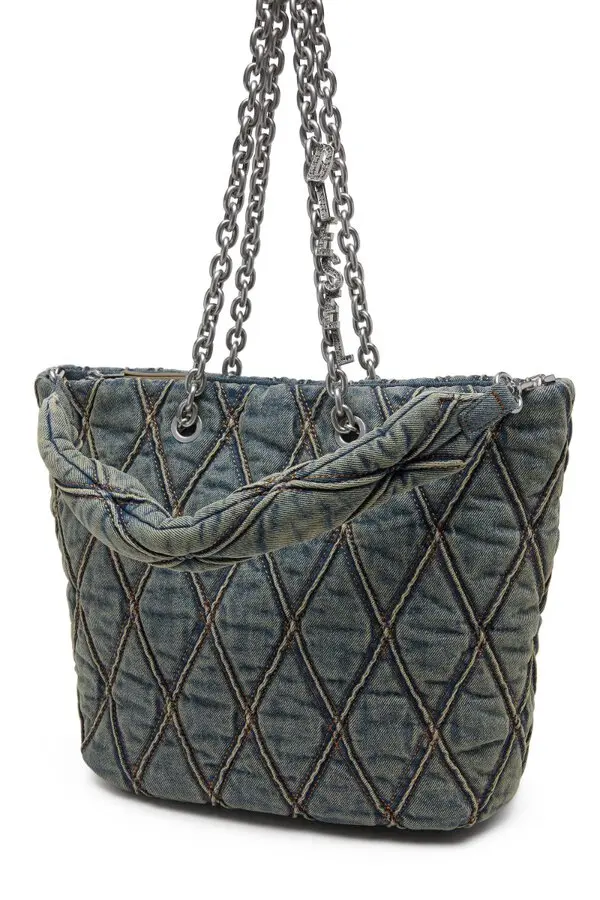 DIESEL® Quilted Chain Shoulder Bag - Dark Blue