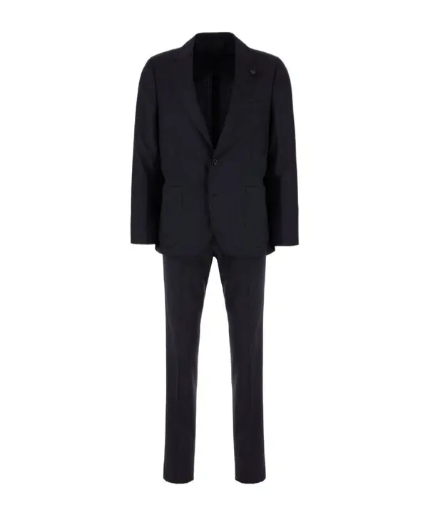 LARDINI Two Piece Tailored Suit - Black