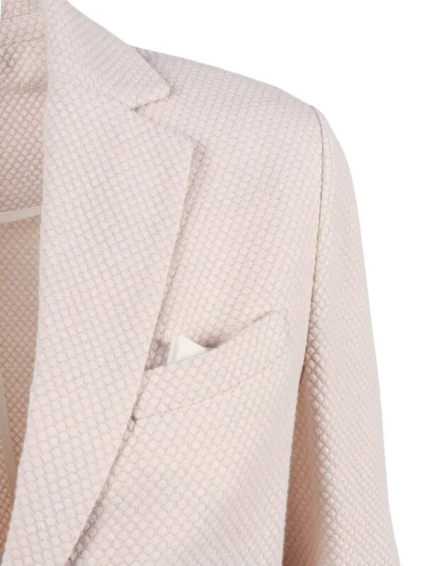 CIRCOLO 1901 Textured Pattern Buttoned Blazer - Pink