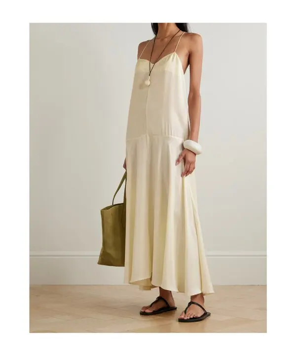 ST. AGNI Slip Dress With V-neck And Thin Straps